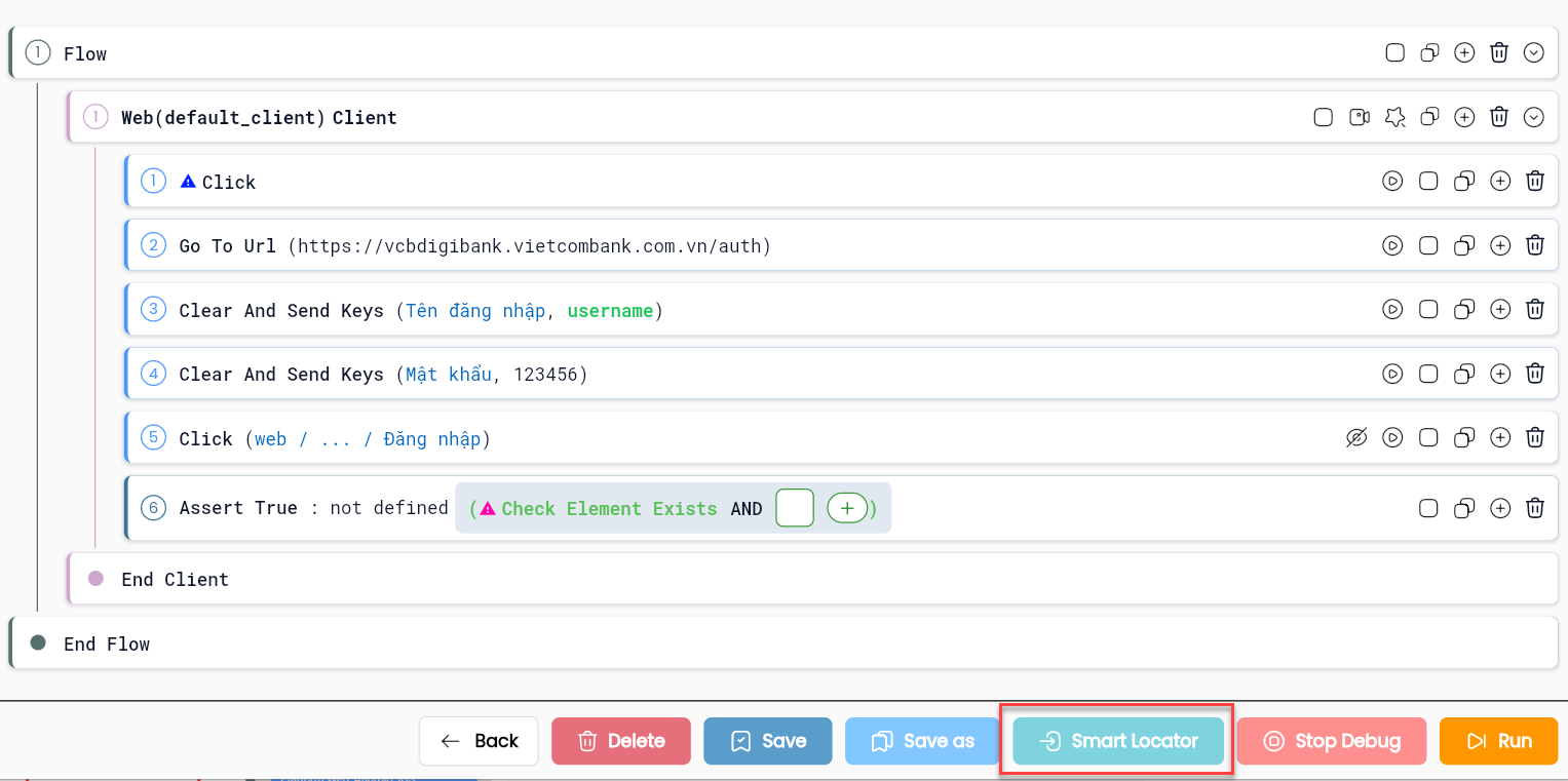Công cụ Smart Locator | LLQ QA Platform