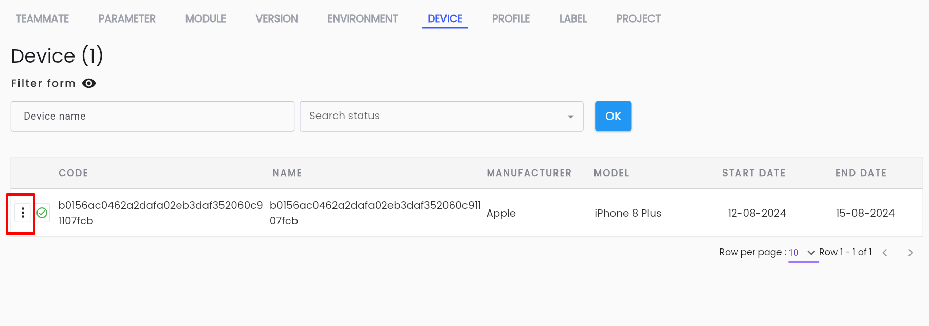 Thiết bị | LLQ QA Platform