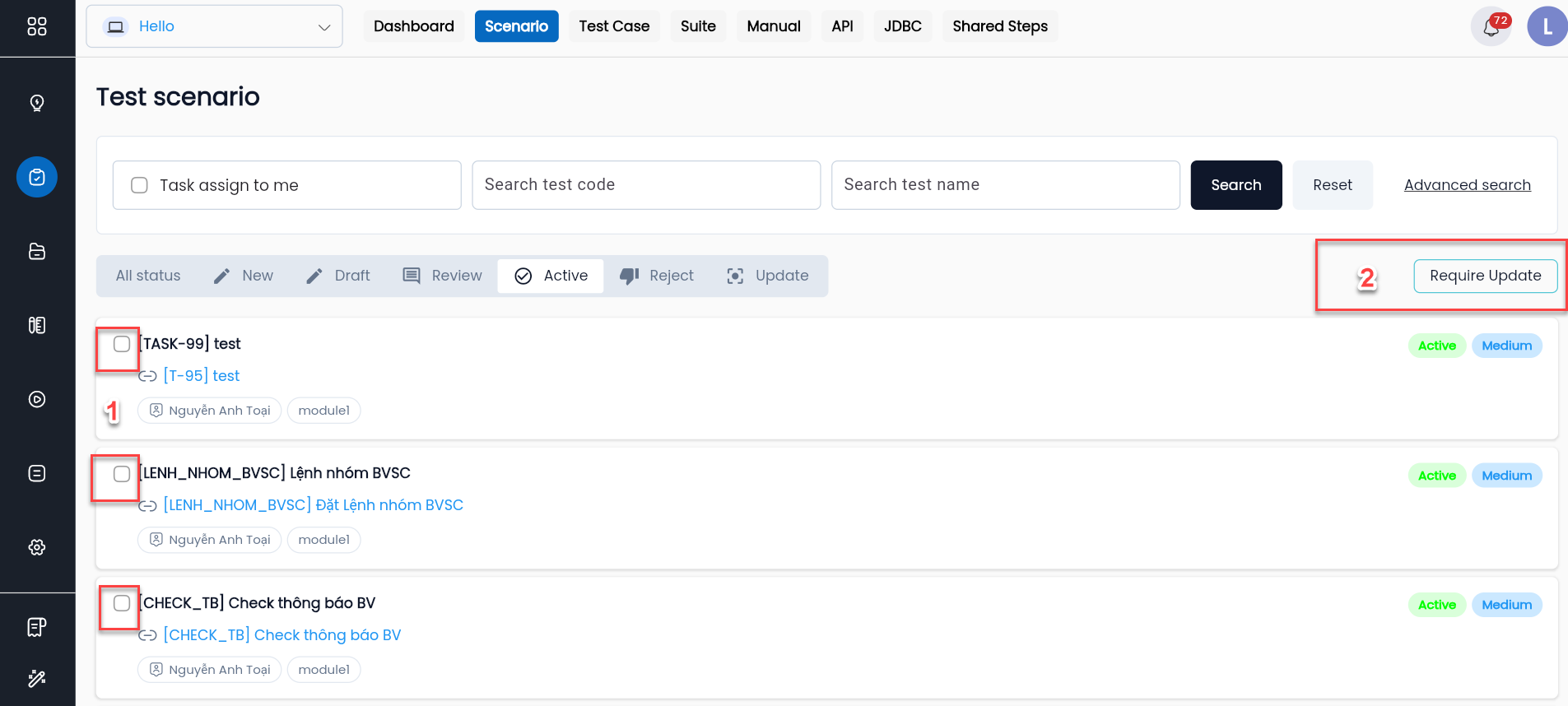 Required Update | LLQ QA Platform