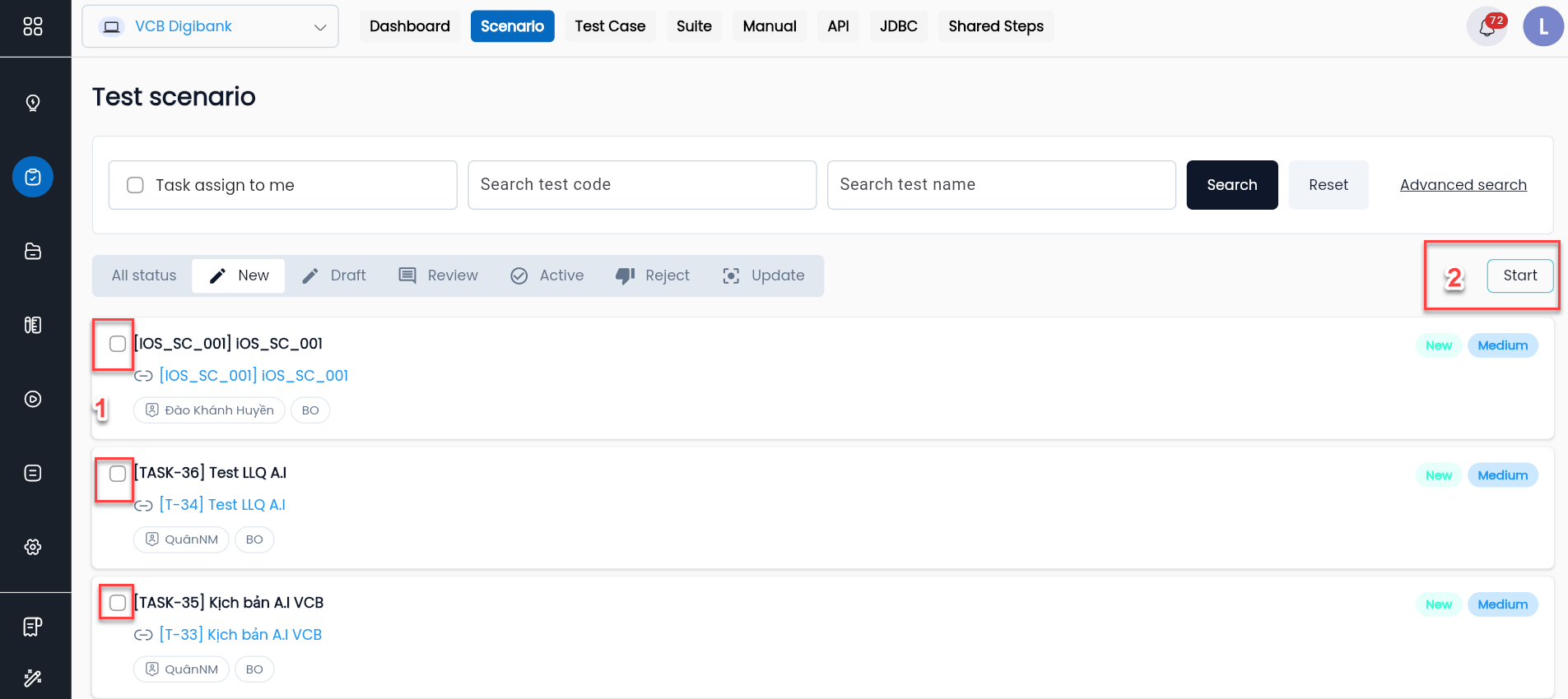 Start | LLQ QA Platform