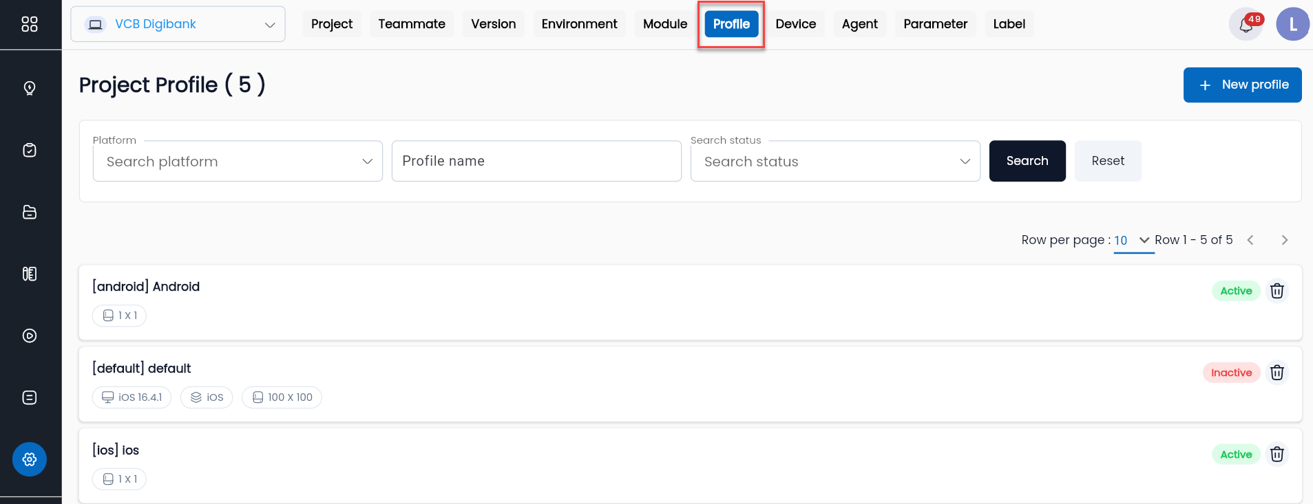 Profile | LLQ QA Platform